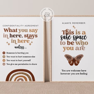 BOHO COUNSELING Posters Bundle School Counselor Office Decor School ...