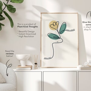 HEALING is Non-linear Mental Health Poster: Therapist Office Decor ...