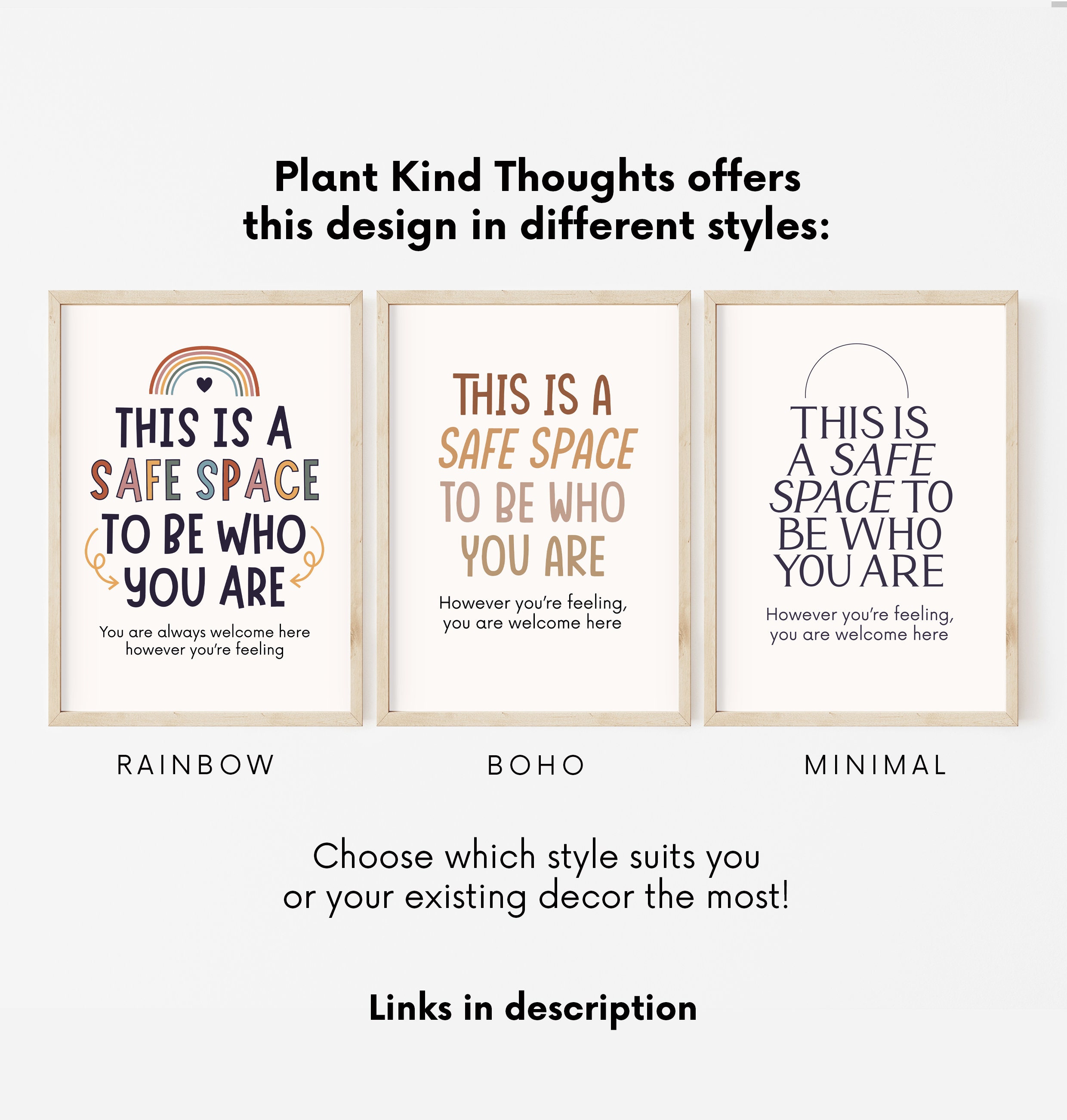 SAFE SPACE Mental Health Poster: Counseling Sign School | Etsy