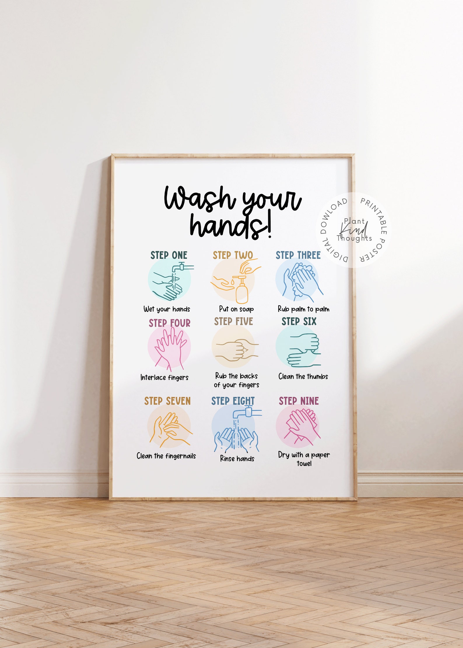 HAND WASHING GUIDE School Nurse Office Decor School Clinic - Etsy