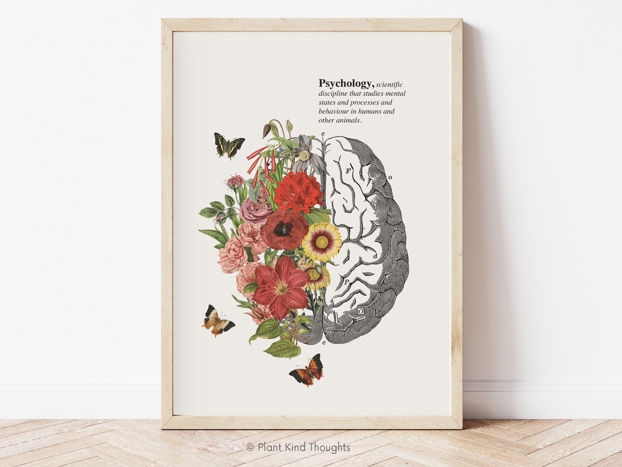 FLORAL PSYCHOLOGY Poster: Psychology Gift for Psychologist - Etsy
