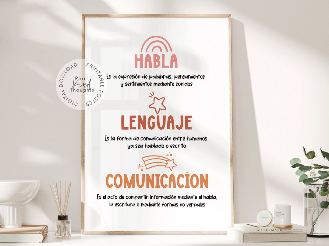 HABLA LENGUAJE & Comunicacion Spanish Speech Room Decor Speech Language ...