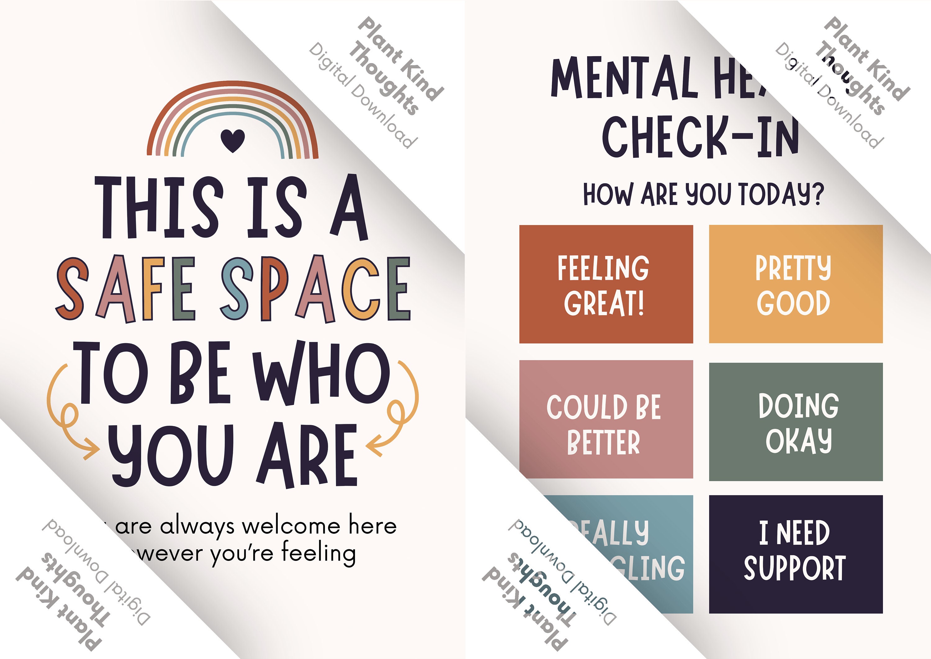 BUNDLE OF 6 Mental Health Posters: School Counselor Office | Etsy Canada