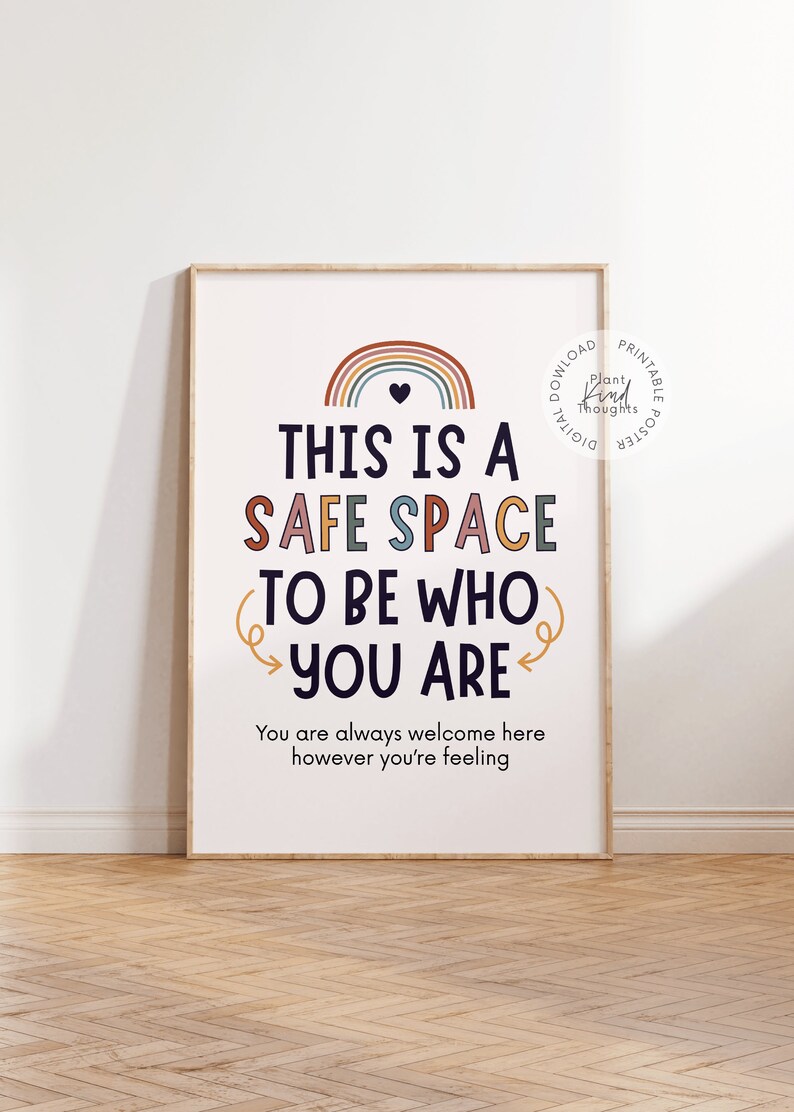 SAFE SPACE Mental Health Poster: Counseling Sign, School Counselor ...