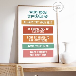 Speech ROOM EXPECTATIONS Poster Speech Room Decor Speech Language ...