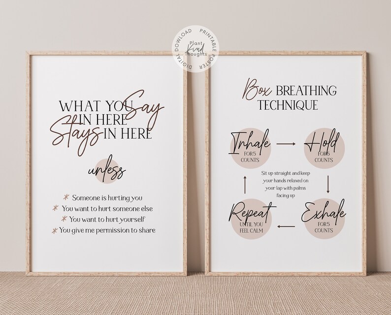 MINIMAL Therapy Office Decor Bundle School Counselor Office - Etsy