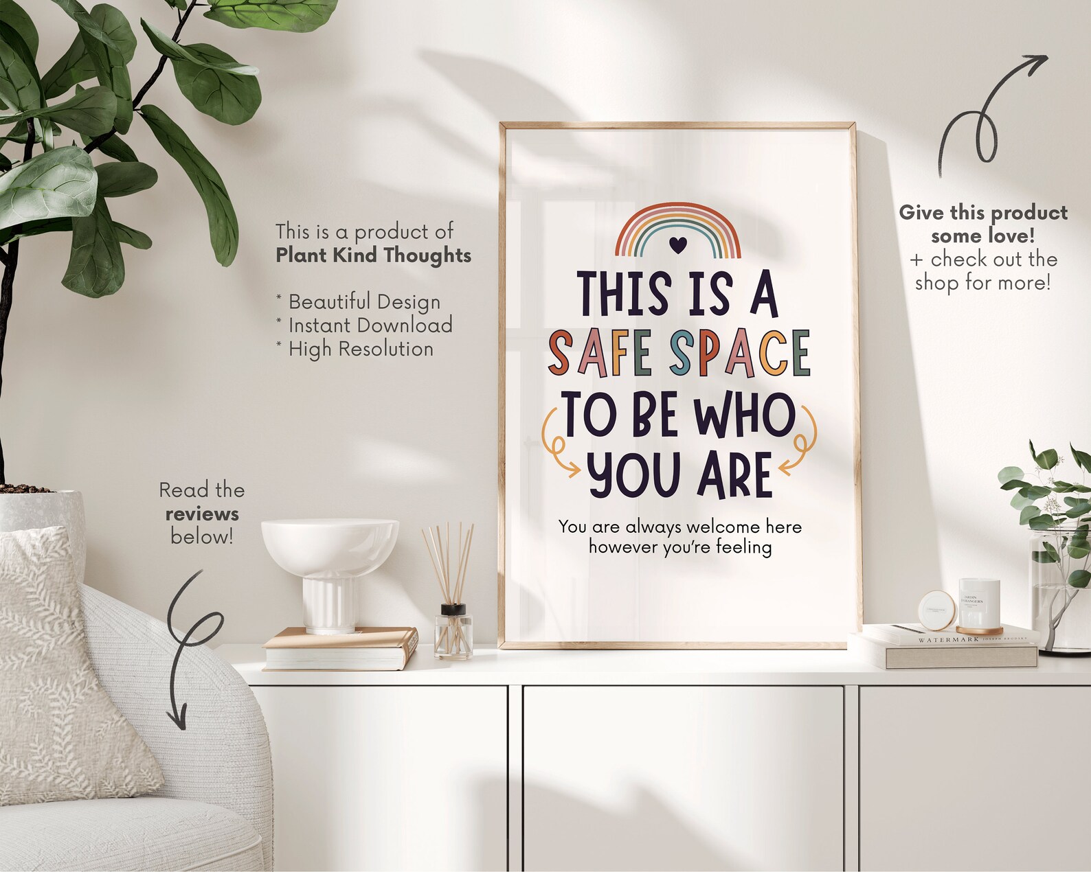 SAFE SPACE Mental Health Poster: Counseling Sign School - Etsy