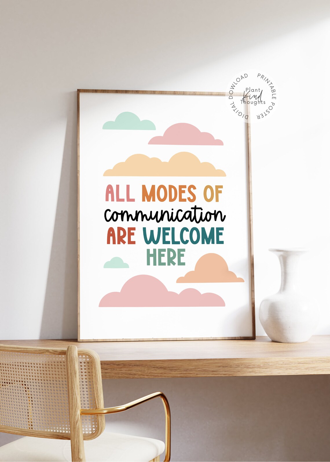 ALL MODES of Communication Are Welcome Here Poster Speech Room Decor ...