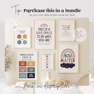 SAFE SPACE Mental Health Poster: Counseling Sign, School Counselor ...