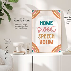 HOME SWEET Speech Room Sign Poster Speech Room Decor Speech Language ...