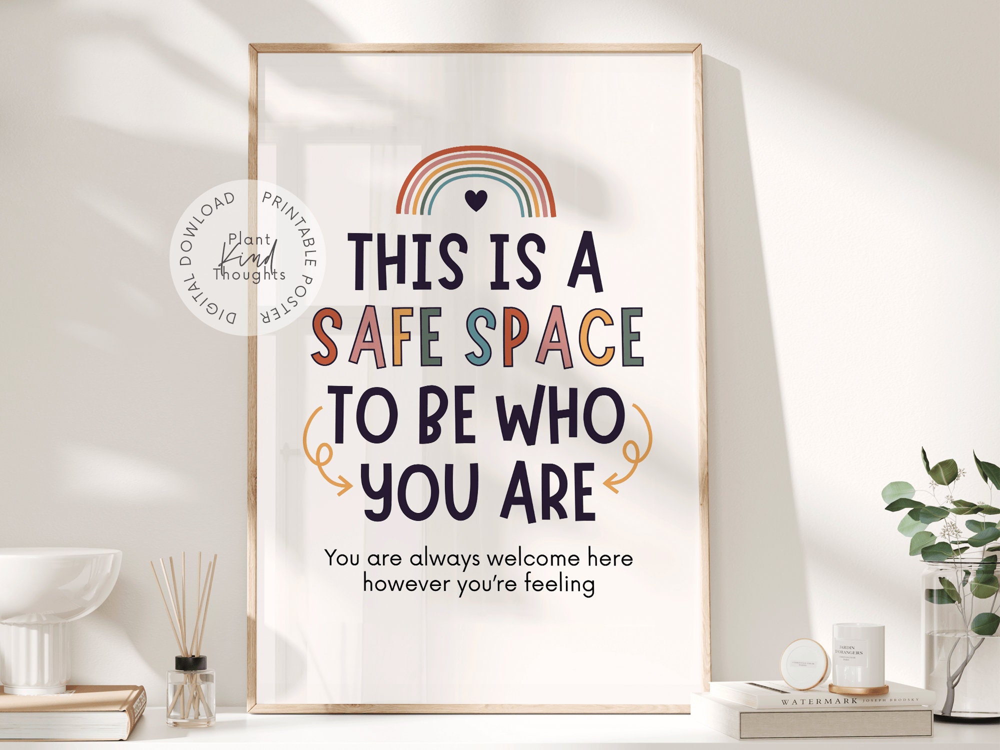 SAFE SPACE Mental Health Poster: Counseling Sign School - Etsy