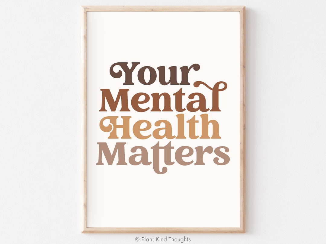 MENTAL HEALTH MATTERS Poster: School Counselor Office Decor School ...