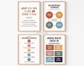 BUNDLE OF 6 Mental Health Posters: School Counselor Office | Etsy Canada