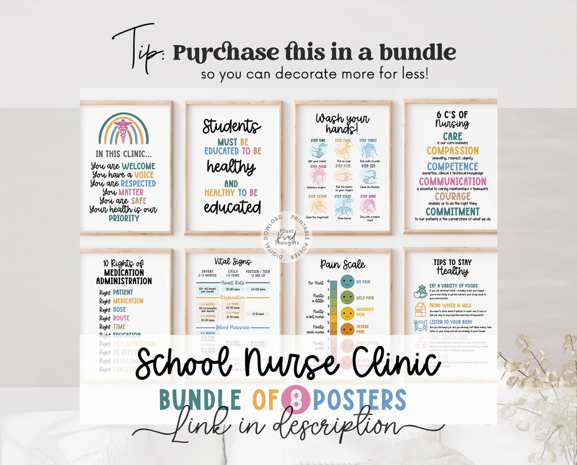 HEALTH EDUCATION School Nurse Office Decor School Clinic - Etsy