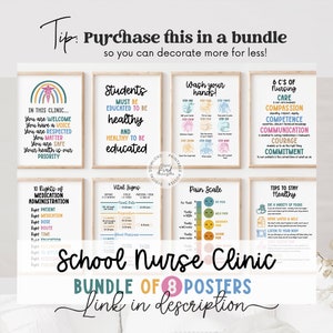 PAIN SCALE School Nurse Office Decor School Clinic School Nurse Posters ...