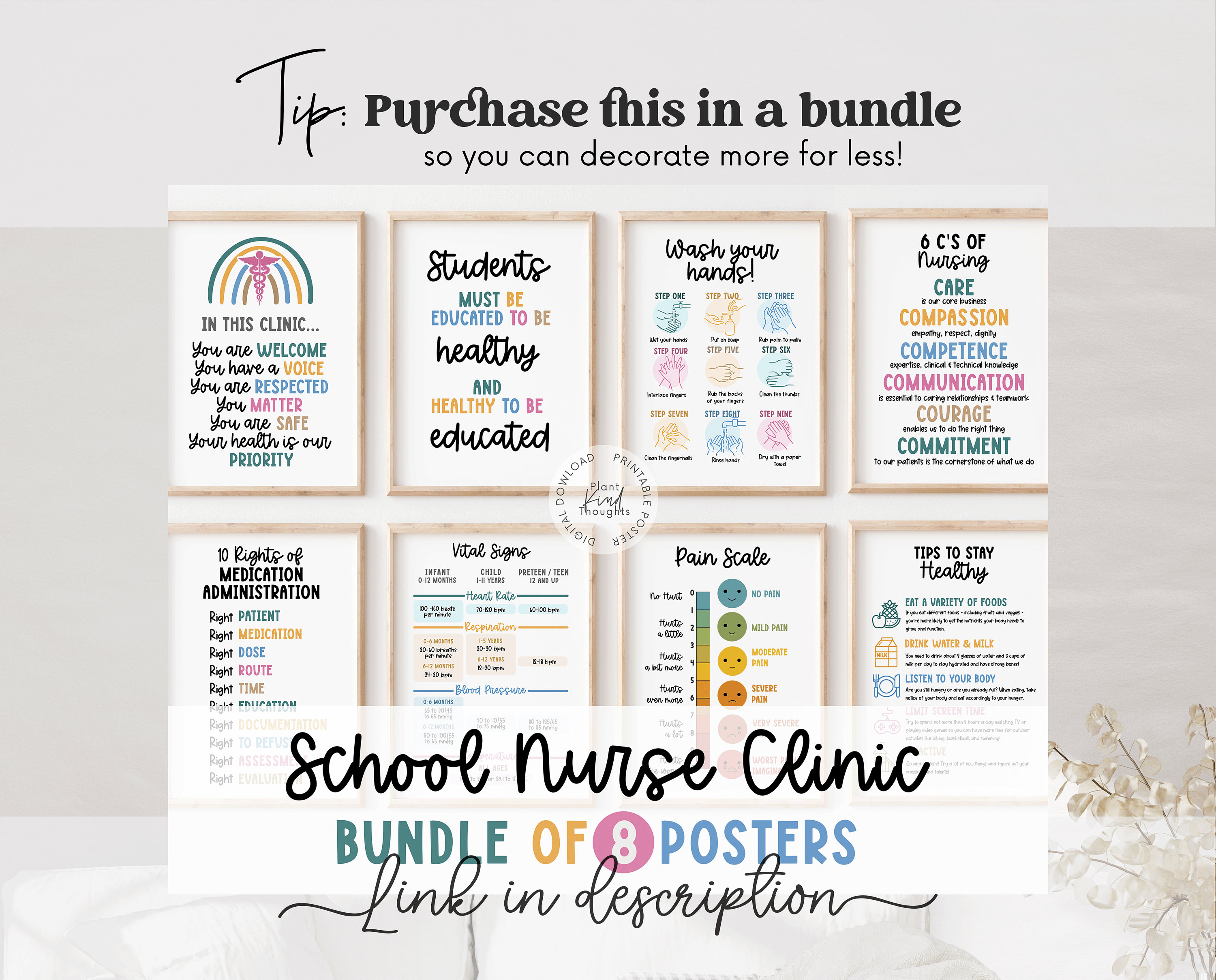 VITAL SIGNS for Kids School Nurse Office Decor School Clinic - Etsy