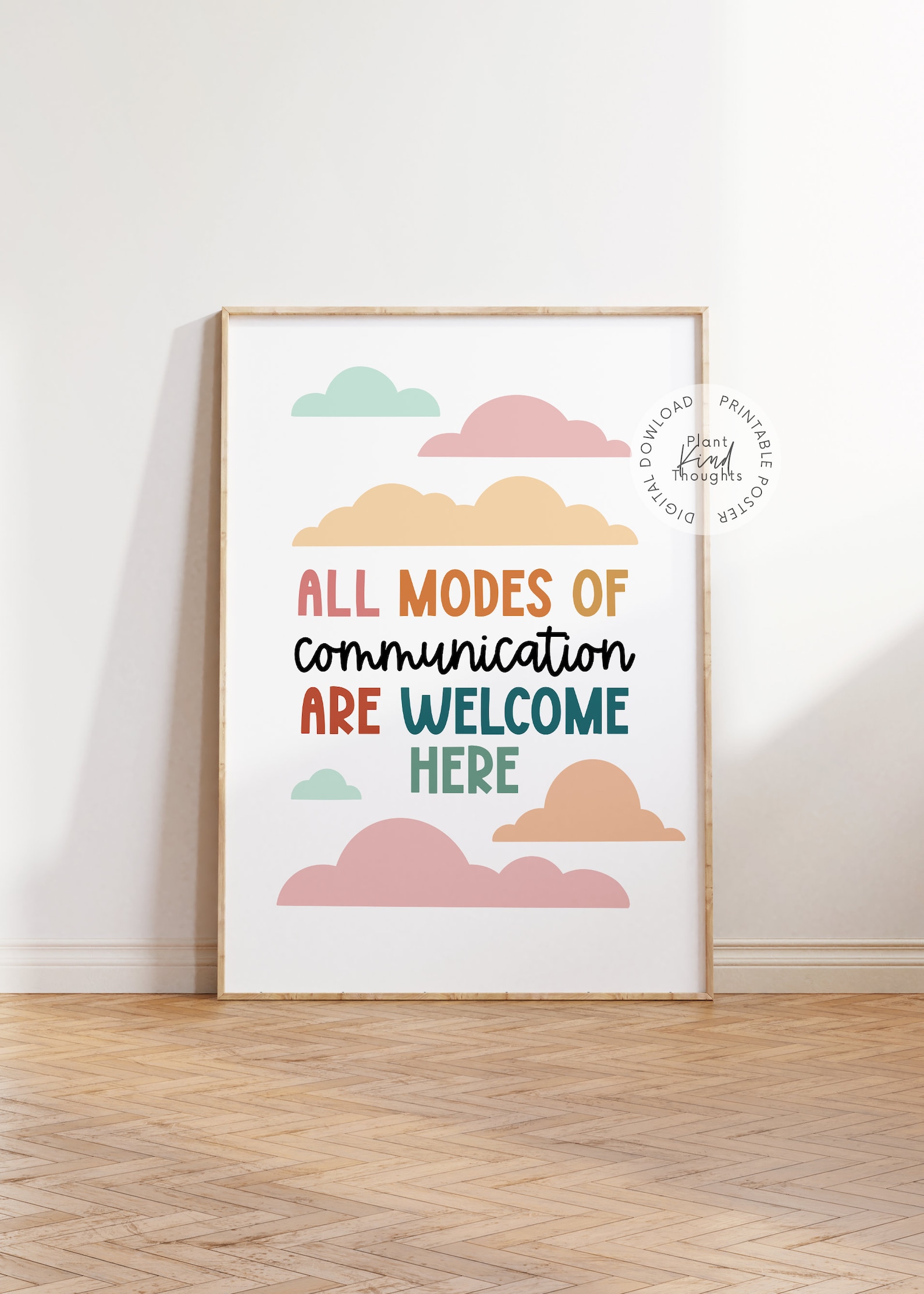 ALL MODES of Communication Are Welcome Here Poster Speech Room Decor ...