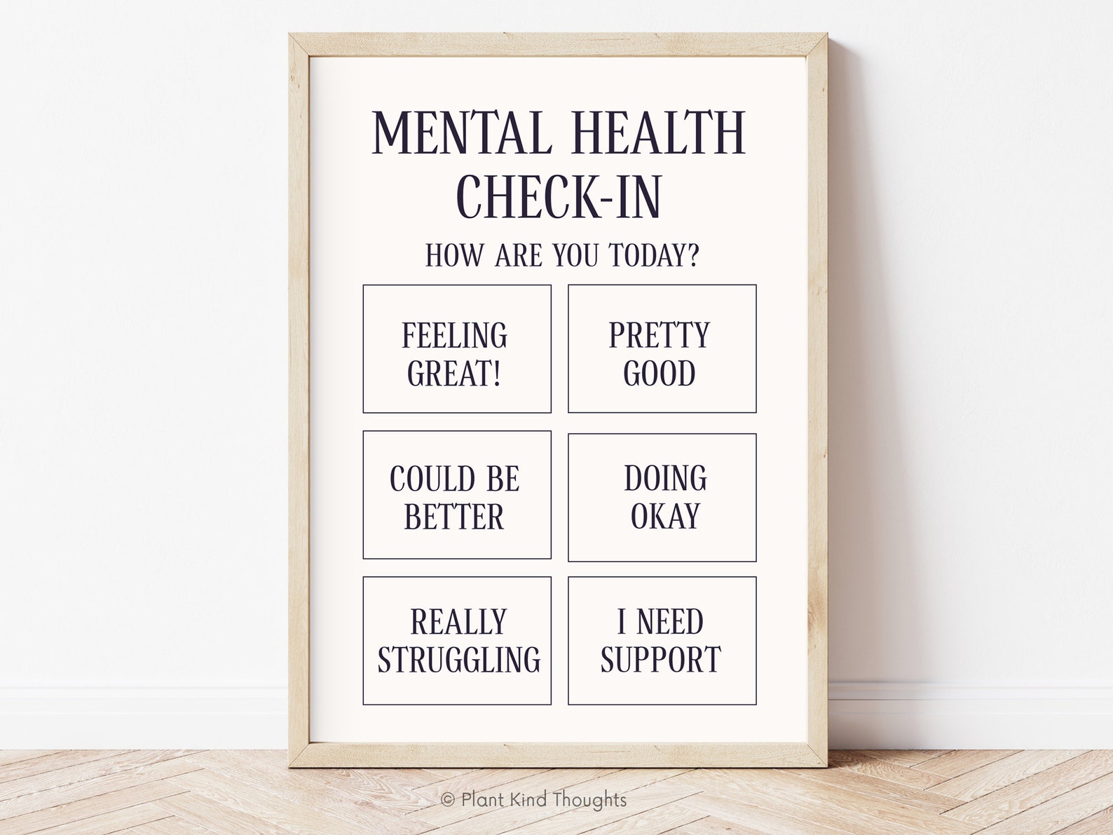 MENTAL HEALTH Check-in Digital Poster: Emotions, School Counselor ...