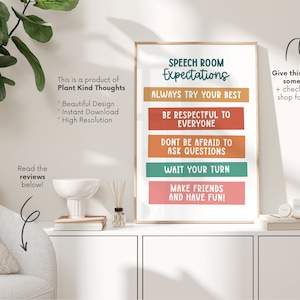 Speech ROOM EXPECTATIONS Poster Speech Room Decor Speech Language ...
