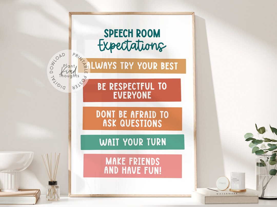 Speech ROOM EXPECTATIONS Poster Speech Room Decor Speech Language ...