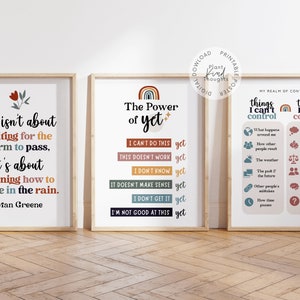 15 RAINBOW Counseling Posters Bundle School Counselor Office Decor ...