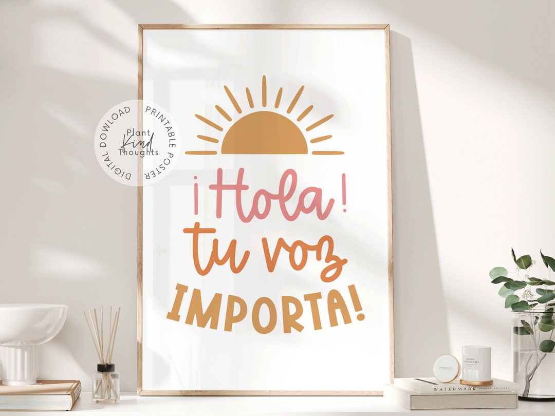 Tu VOZ IMPORTA Spanish Poster Speech Room Decor Language Pathologist ...