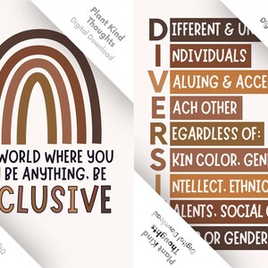 DIVERSITY CLASSROOM Posters Bundle of 6: Inclusive Human Equality ...
