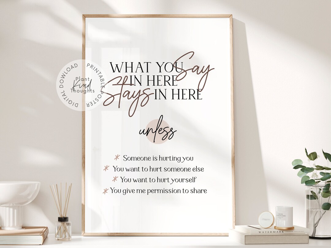 CONFIDENTIALITY AGREEMENT What You Say Here Stays Here Poster School ...