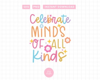 DIFFERENT Not Less SVG PNG Mental Health Autism Awareness ...