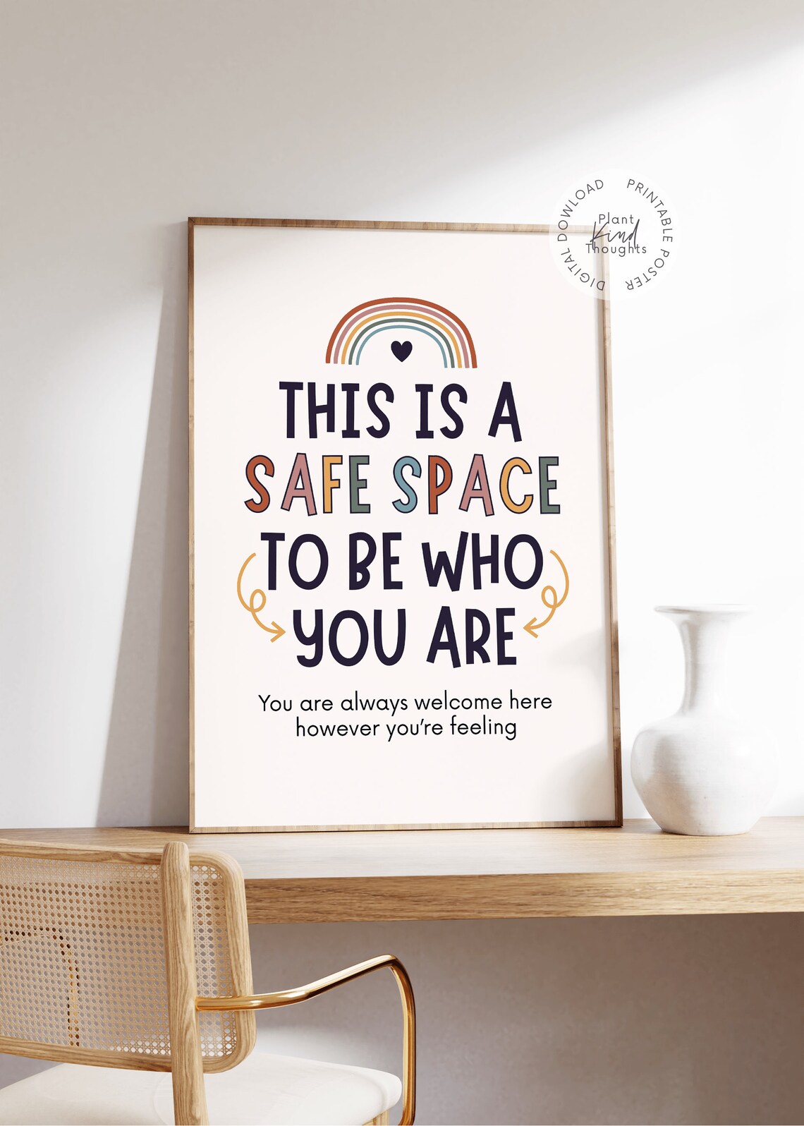 SAFE SPACE Mental Health Poster: Counseling Sign School - Etsy