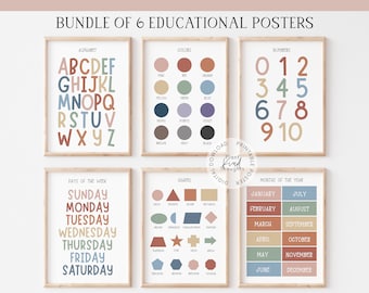 Alphabet Educational Poster, Digital Download, Homeschool Prints ...