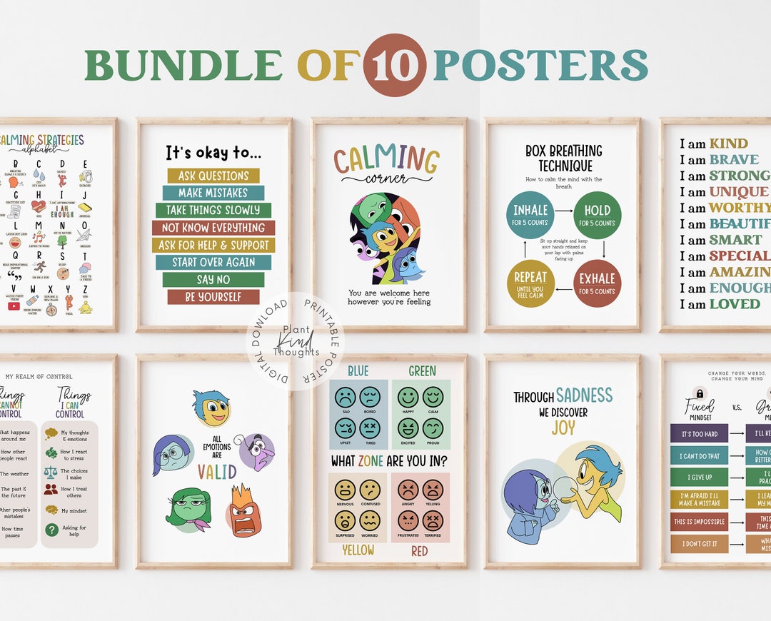 10 INSIDE OUT Calming Corner Bundle School Counselor Office - Etsy Canada