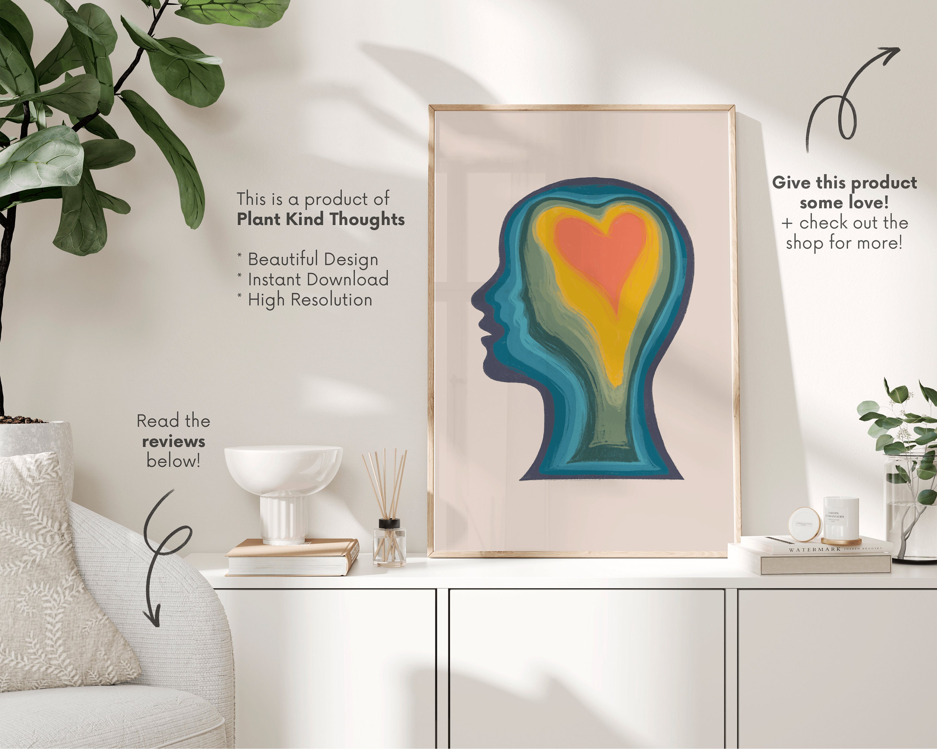 RAINBOW MIND Mental Health Poster: Kind Mind School Counselor - Etsy
