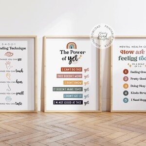 20 RAINBOW School Counseling Posters Bundle School Counselor Office ...