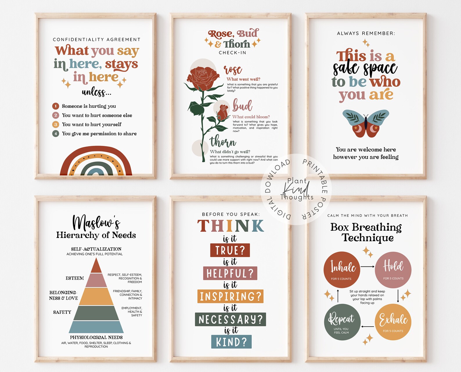 20 RAINBOW School Counseling Posters Bundle School Counselor Office ...