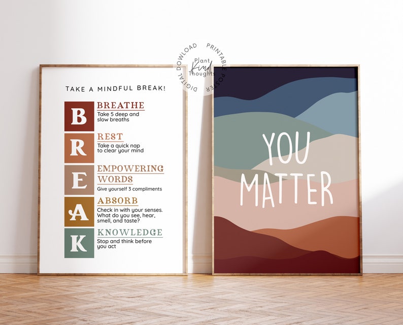 20 RAINBOW BOHO Counseling Posters Bundle School Counselor - Etsy