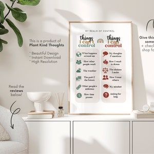 REALM OF CONTROL Mental Health Poster School Counselor Office Decor ...