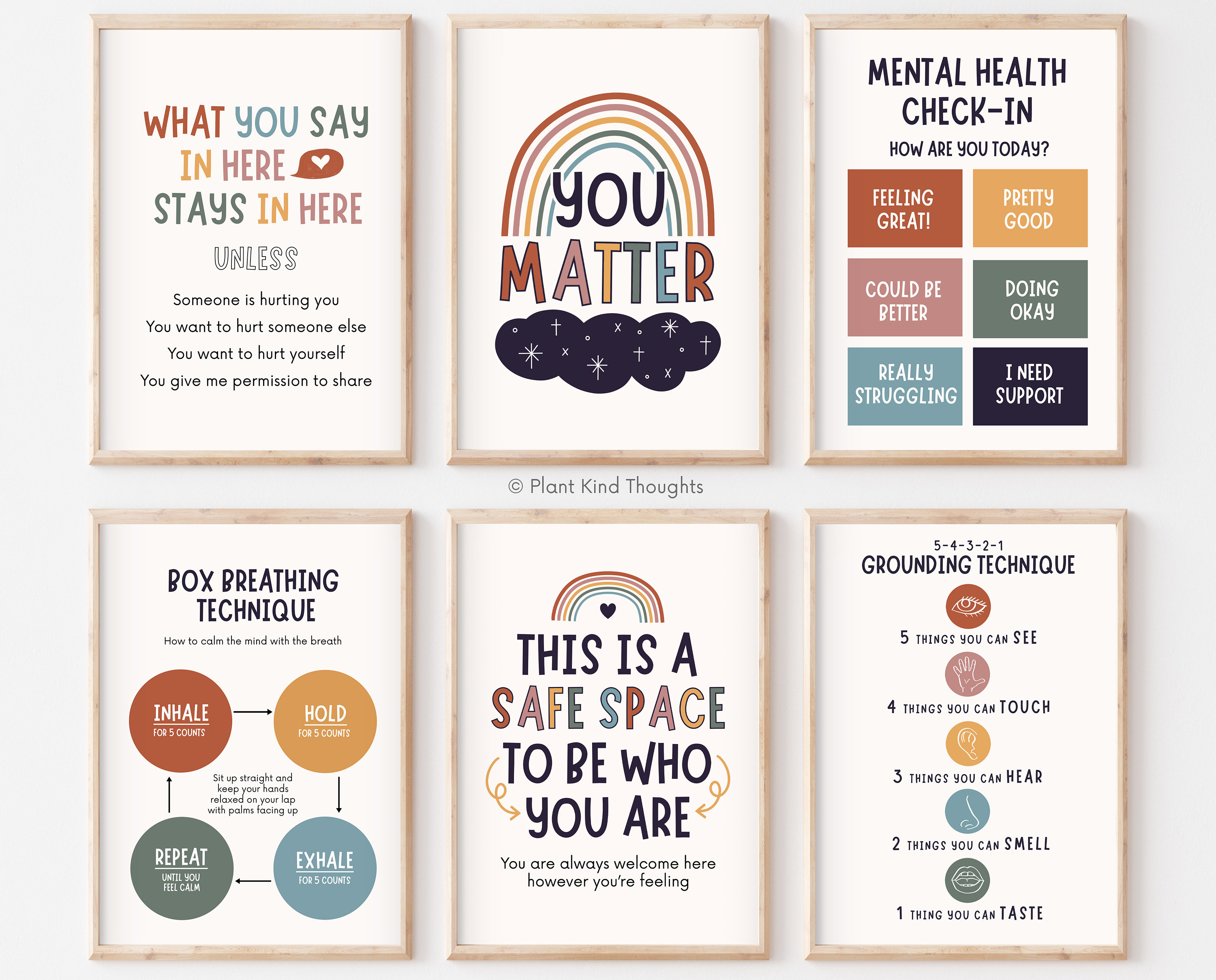 BUNDLE OF 6 Mental Health Posters: School Counselor Office | Etsy Canada