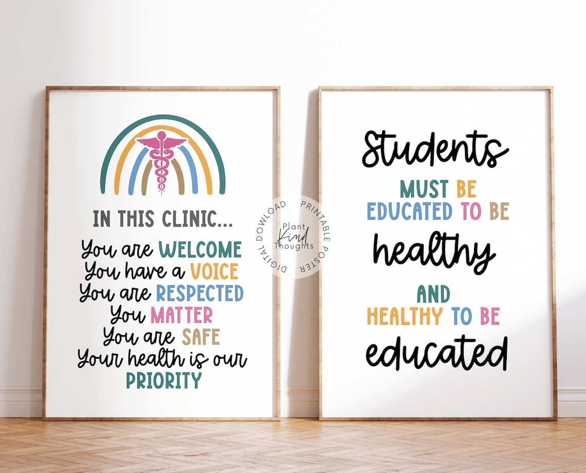 8 SCHOOL NURSE Office Decor School Clinic School Nurse Posters - Etsy