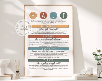 Healthy Coping Skills Mental Health Poster - Therapist Office ...