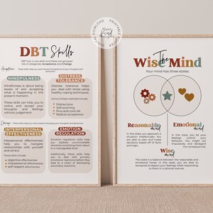 6 DBT POSTERS BUNDLE Dialectical Behavior Therapy Office Decor ...