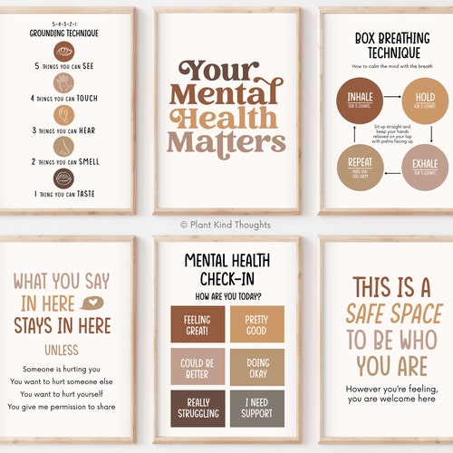 BUNDLE OF 10 Mental Health Posters: School Counselor Office | Etsy