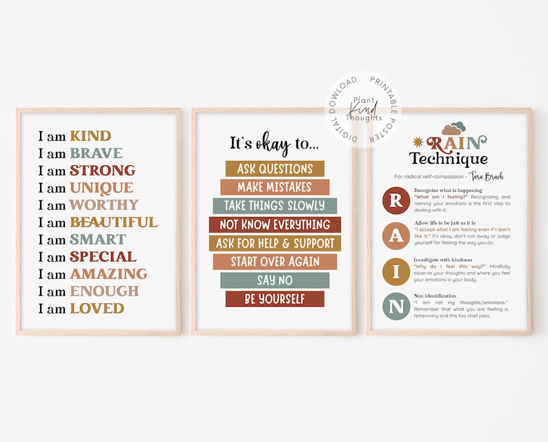 15 RAINBOW BOHO Counseling Posters Bundle School Counselor - Etsy