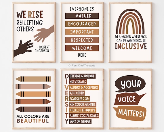 DIVERSITY CLASSROOM Posters Bundle of 6: Inclusive Human - Etsy