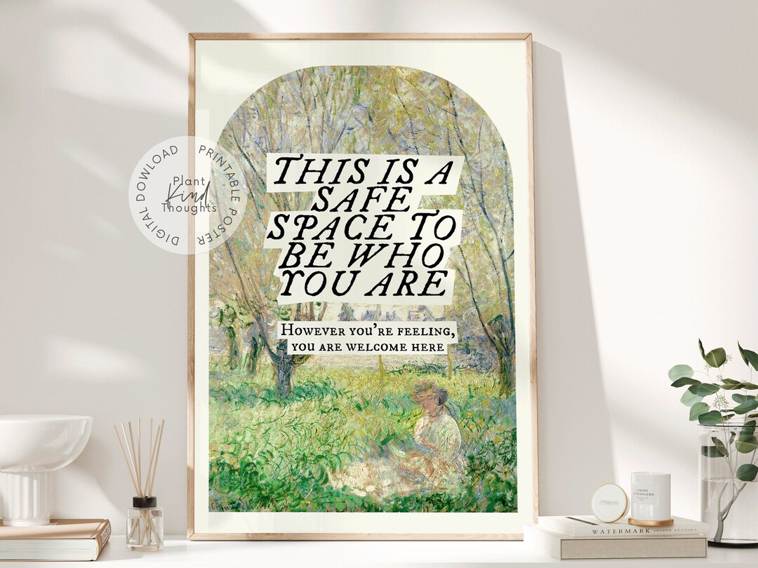 SAFE SPACE Mental Health Poster: Counseling Sign, School Counselor ...