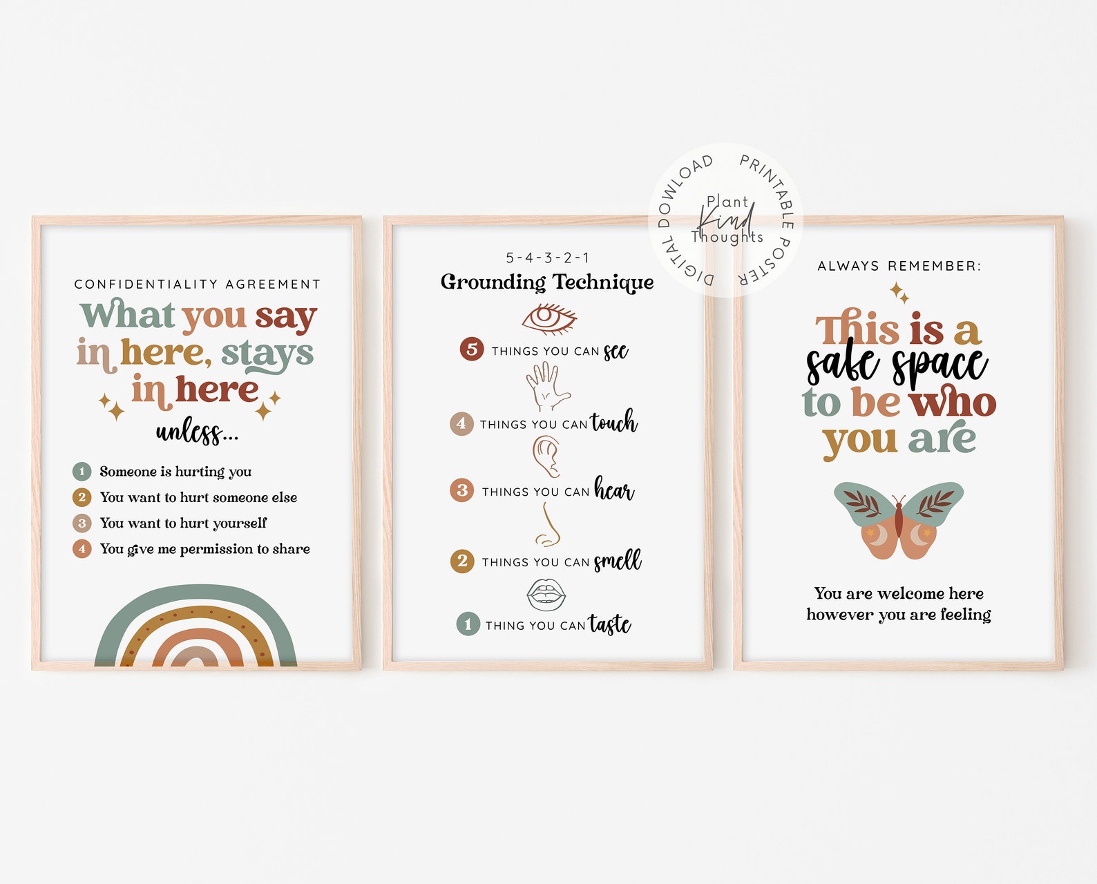 15 RAINBOW BOHO Counseling Posters Bundle School Counselor - Etsy