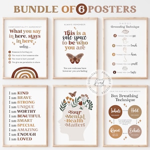 BOHO COUNSELING Posters Bundle School Counselor Office Decor School ...