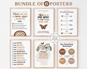 BOHO Posters Bundle Therapy Office Decor School Counselor - Etsy