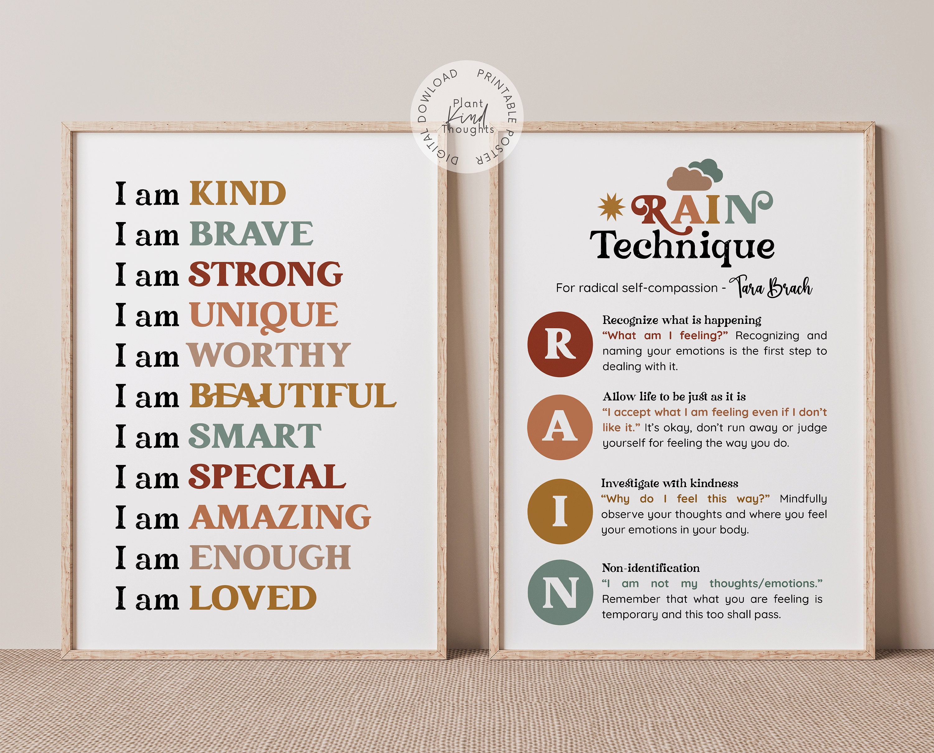 10 RAINBOW BOHO Counseling Posters Bundle School Counselor - Etsy