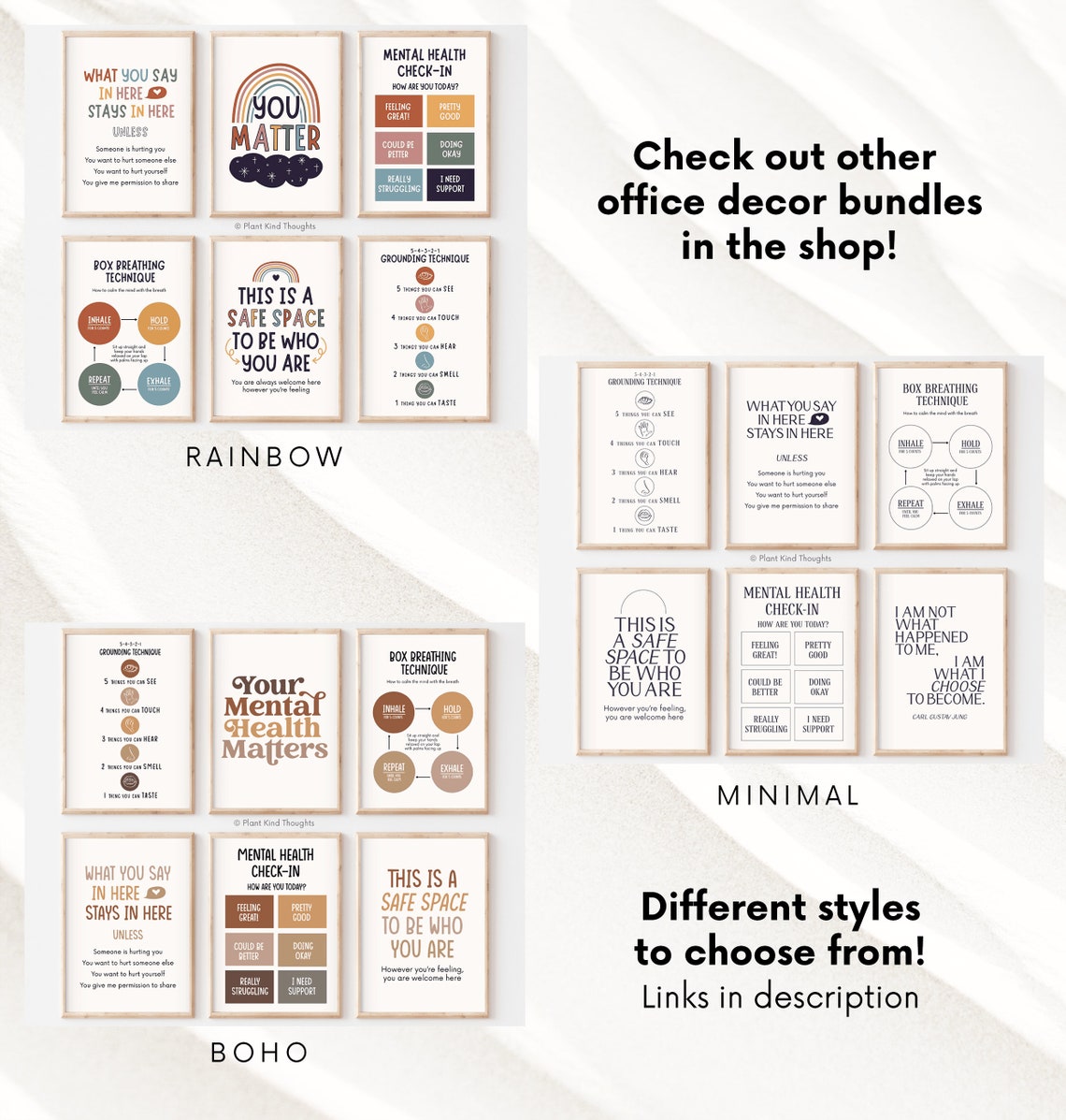 BUNDLE OF 6 Mental Health Posters: School Counselor Office | Etsy Canada